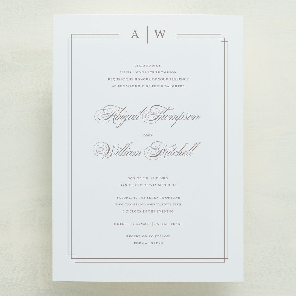 Always Traditional Wedding Invitations (Sample)