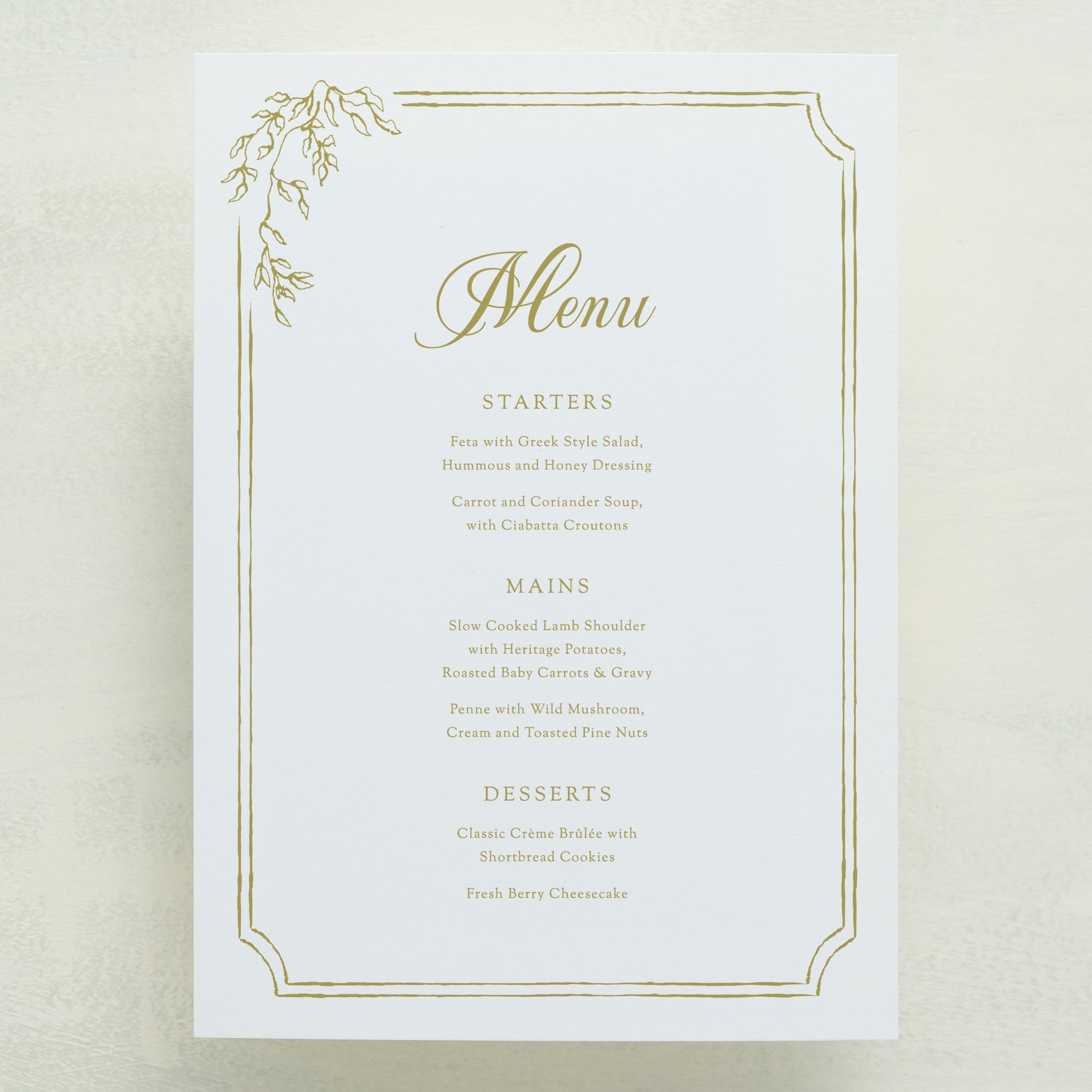 Promenade Menu