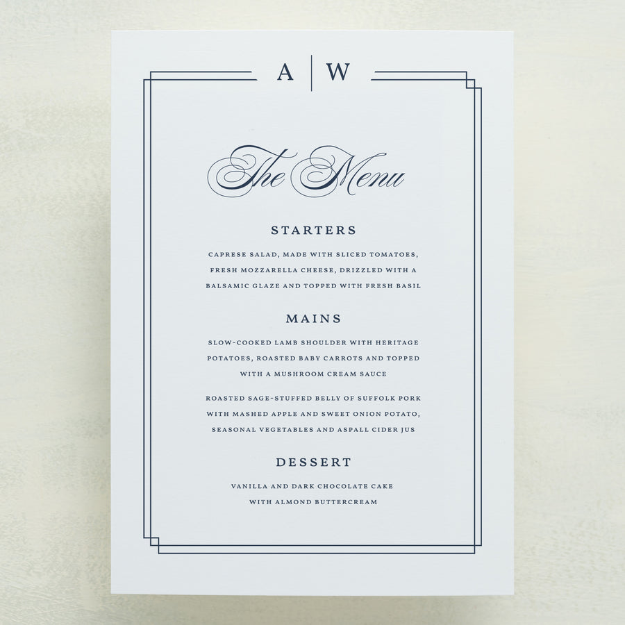 Always Traditional Menu
